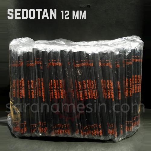 Jual (isi 250) Sedotan Hitam Tajam 12 mm Satuan Plastik Sedotan Bubble ...