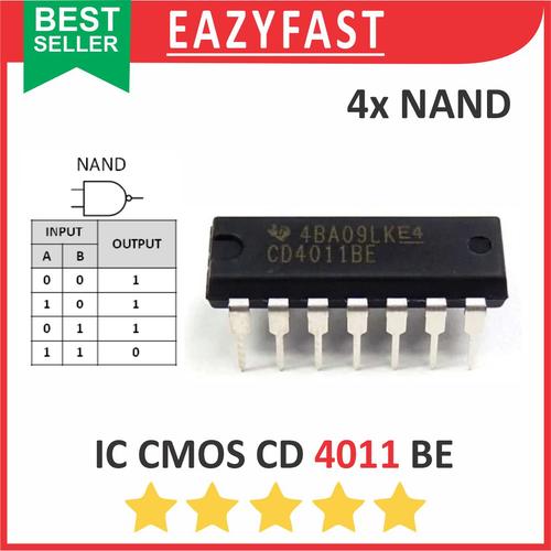 Jual IC CMOS CD 4011 BE DIP Gerbang Logika NAND Logic Gate CD4011BE CD4011 4011BE CD HD HCF HEF ...