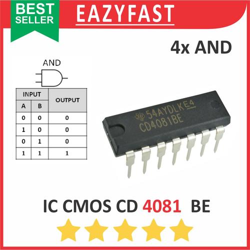Jual IC CMOS CD 4081 BE DIP Gerbang Logika AND Logic Gate CD4081BE CD4081 4081BE CD HD HCF HEF ...