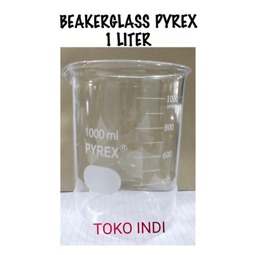 Jual Beaker Glass Iwaki 1000 Ml / Gelas kimia 1Liter - PYREX - Kota ...