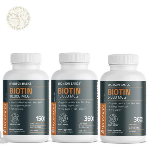 Jual BRONSON BASICS Vitamins Biotin 5000 mcg 10000 mcg isi 150 360 Hair ...