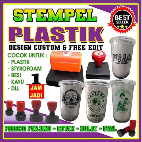 Jual Stempel Plastik / Sterofoam / Mika + Free Tinta Permanent ...