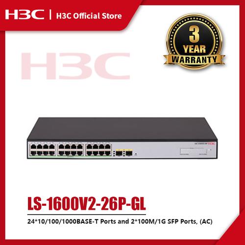 Promo H3C S1600V2-26P L2 Ethernet Switch with 24*10/100/1000BASE-T ...