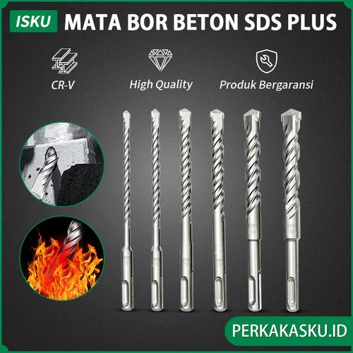 Promo ISKU Mata Bor Beton SDS Plus Mata Bor Bobok Tembok Panjang Hammer ...