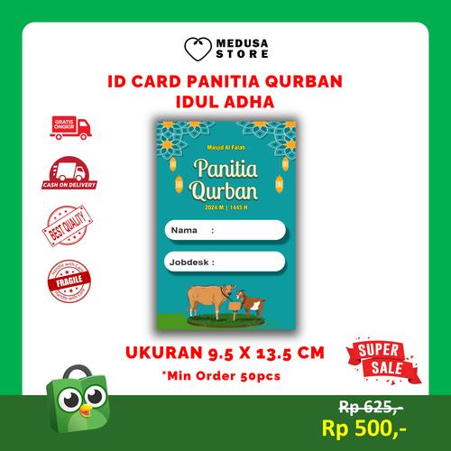Jual Name Tag/ Id Card Panitia Qurban/ Idul Adha - Ukuran 9.5 x 13.5cm ...