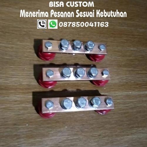 Jual busbar tembaga 10mm x 30mm x 100mm 3 baut custom - Jakarta Barat ...