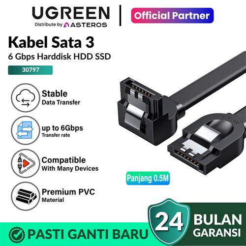 Jual Ugreen 30797 Kabel SATA III Ke Hard Disk HDD SSD Panjang 50cm ...