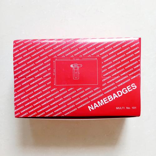 Jual [ PACK ] Name Tag Multi 101 / Tanda Nama Peserta Peniti Plastik ...