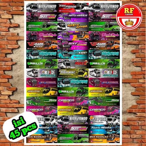 Jual STIKER BUS BASURI ASLI / PAKET STIKER BUS (ISI 45 PCS) - Vinyl ...