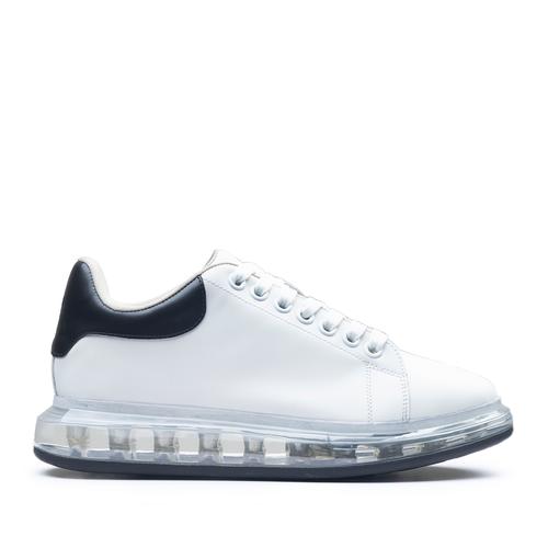 Promo Prabu - Andika White Black Sepatu Kulit Sneakers Pria Putih Hitam ...
