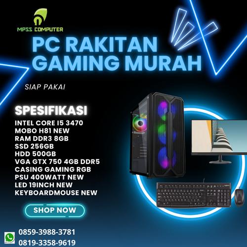 Jual Paket Komputer Gaming Murah Core i5 3470 8GB 256GB 500GB GTX 750 4GB - Jakarta Pusat - MP ...