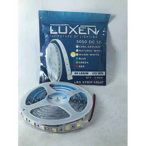 Jual luxen lampu led strip mata besar 5050 12 watt indoor IP33 5 meter ...