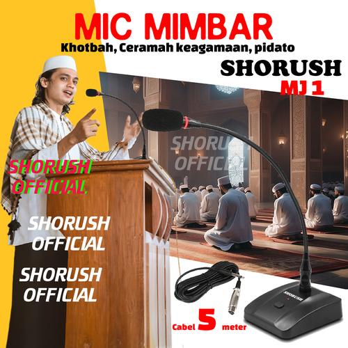 Jual Shorush MJ 1 Mikrofon Mic Podium Mimbar Imam Masjid Musholla Mic ...
