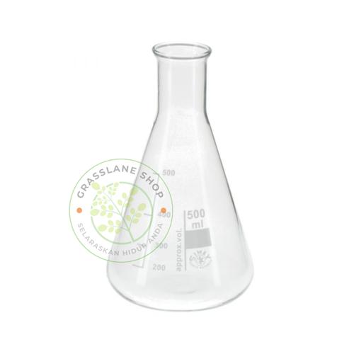 Jual Labu Erlenmeyer Flask Kaca Glass 500 ml RRC - Jakarta Barat ...