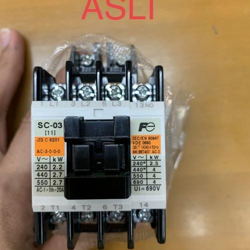 Jual Contactor Kontaktor FUJI SC-03 Coil AC 110,220,380 VAC Fuji ...