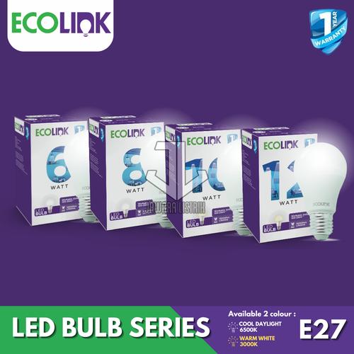 Jual ECOLINK LED BULB LAMPU LED 6 WATT S.D 12 WATT E27 - 10 WATT, 6500K ...