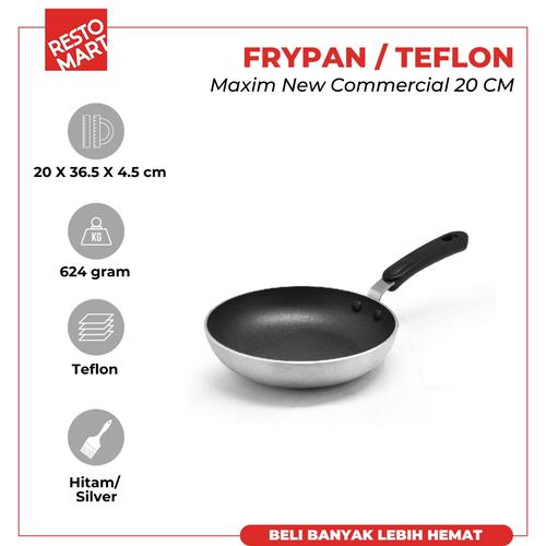 Promo Fraypan / Teflon Commercial MAXIM Bakelite Handle 20cm (1091646 ...