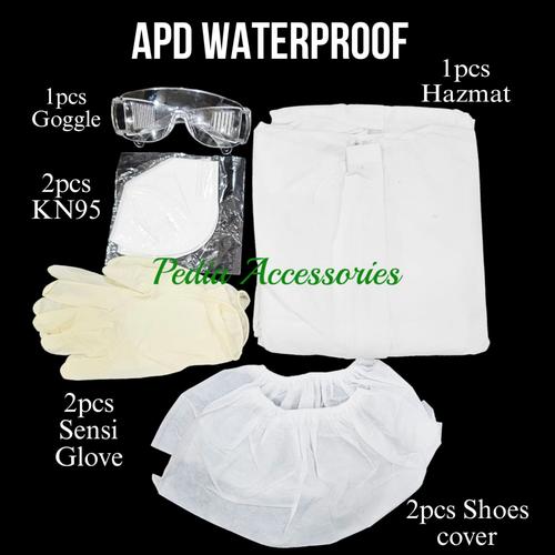 Jual APD CORONA / HAZMAT SUIT STANDAR MEDIS WATERPROOF - 1 SET LENGKAP ...