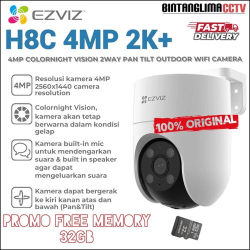 Jual EZVIZ H8C 4MP 2K Outdoor IP Camera Pan & Tilt 360 CCTV Wifi IPCAM ...