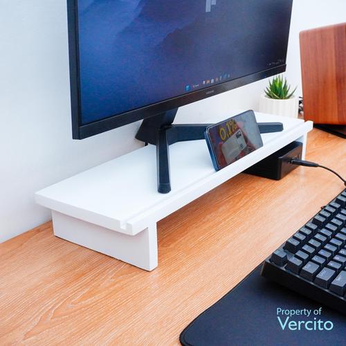 Jual Stand monitor / Meja Monitor / Stand laptop / Kayu Solid - Hitam ...
