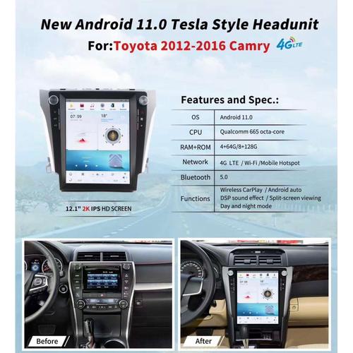 Jual Ediison Tesla Style Head unit Android OEM plug And Play Toyota ...