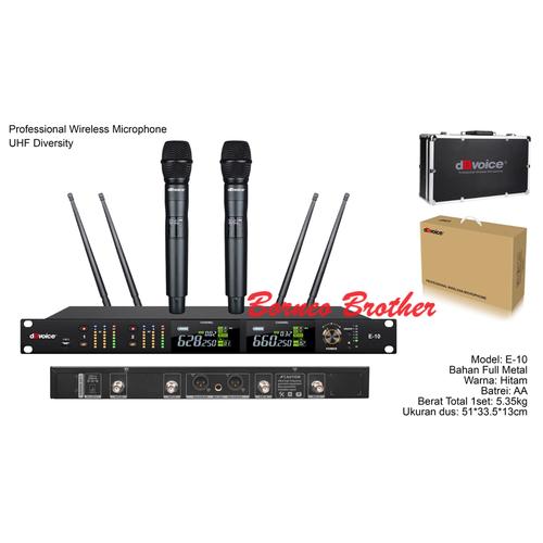 Jual dBvoice E-10 Original Mic Wireless Handheld UHF Dual Channel ...