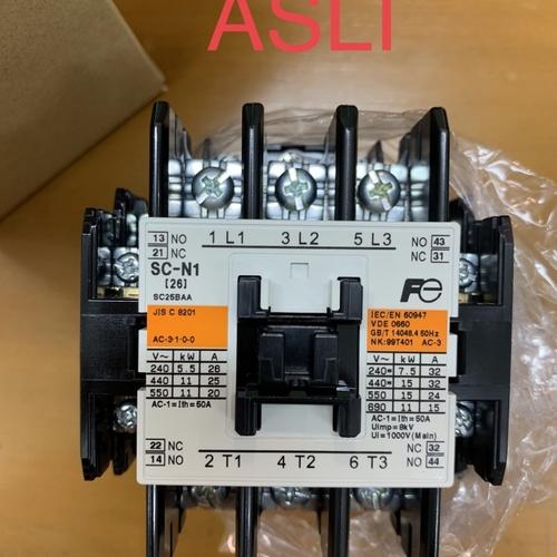 Jual Contactor Kontaktor FUJI SC-N1 Coil AC 110,220,380 VAC Fuji ...