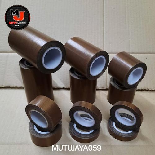 Jual Isolasi Kain Teflon Tape Coklat Tahan Panas Solasi Sealer - 12mm x ...