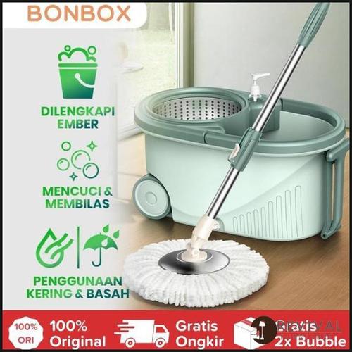 Jual Spin Mop Alat Pel Pengepel Lantai Putar Otomatis Bonbox BCT704 ...