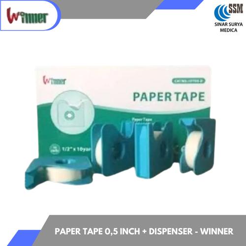 Jual Paper Tape Plester Medis Winner 0.5 Inchi /Winner - Paper Tape ...