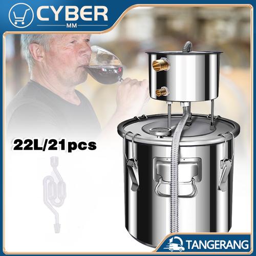 Jual 22L Alat Penyulingan Destilasi 304 Stainless Destilasi Set ...