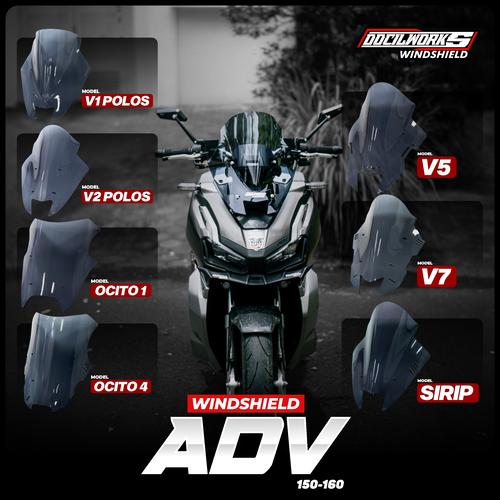 Jual Windshield Visor ADV 150 dan ADV 160 Model V1 V2 SIRIP - TIPE ...