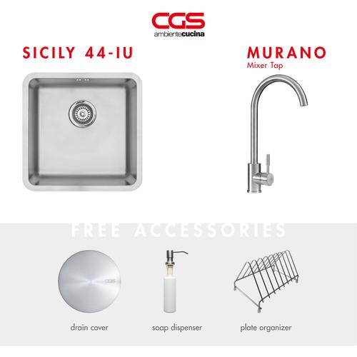 Promo Kitchen Sink Bak Cuci Piring Dapur Stainless Steel 1 Lubang CGS ...