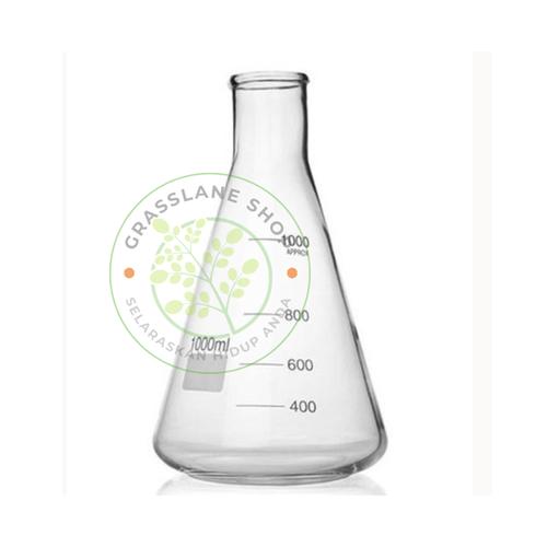 Jual Labu Erlenmeyer Flask Kaca Glass 1000 ml 1 Liter RRC - Jakarta ...