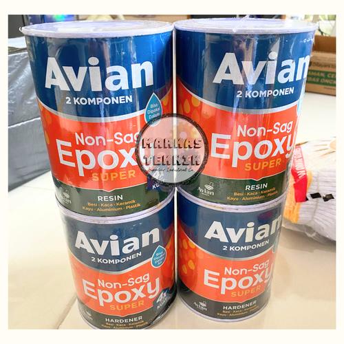 Jual Avian Lem EPOXY Non Sag 2 Komponen x 1600 Gram Resin Hardener 3 ...