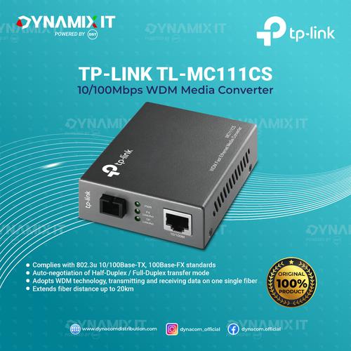 Jual TP-Link / TPLink TL-MC111CS 10/100Mbps WDM Media Converter - Kota ...