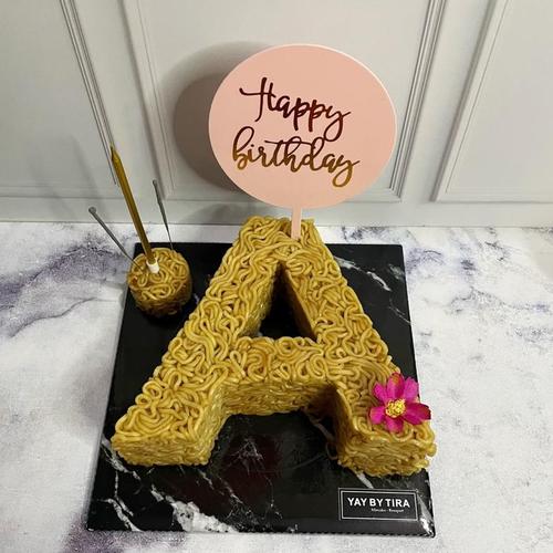 Jual Initials Miecake yaybytira - Kue Indomie , Birthday cake ( 4 ...