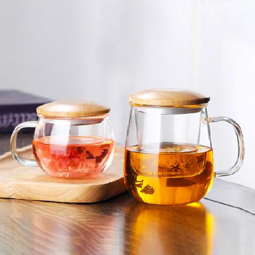 Promo Infuser Glass Tea Set Gelas Saringan Teh Tea Cup with Infuser and ...