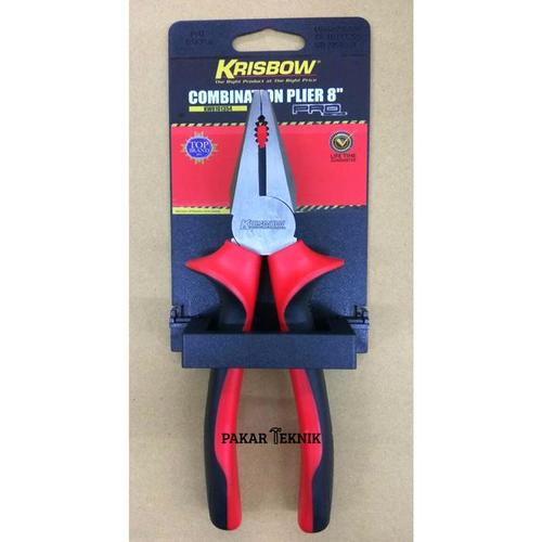 Jual NR Tang Kombinasi 8 inch / Combination Plier 8" Red Krisbow ...