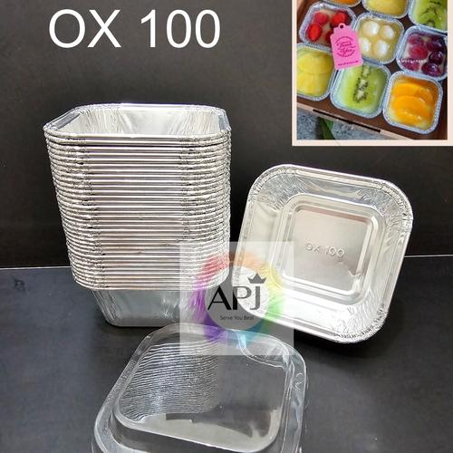 Jual Alumumium Tray OX 100 Kotak Kecil / OX 100 + Tutup / Makaroni Schotel / Cup Makaroni / Tray ...
