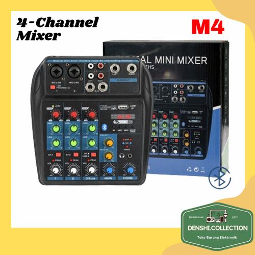 Jual Mixer Audio M4 USB/Electro Bluetooth 4 Channel mendukung ...