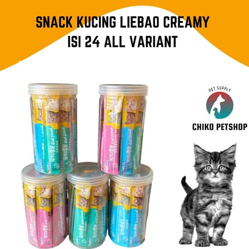 Jual Snack Kucing Semua Umur LIEBAO Creamy Toples Isi 15 gr x 24 Sachet ...
