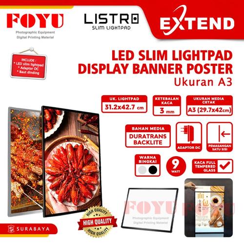 Jual Listro LED Slim Light Pad A3 Display Poster Neon Box Menu Lampu ...