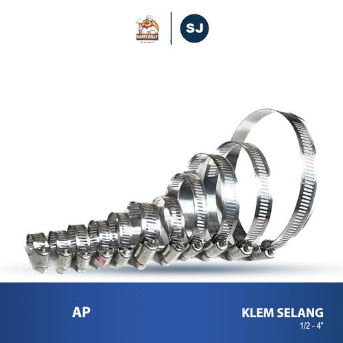 Jual Klem Selang / Hose Clamp Stenlis steel varian ukuran 1/2inchi ~ 4 ...