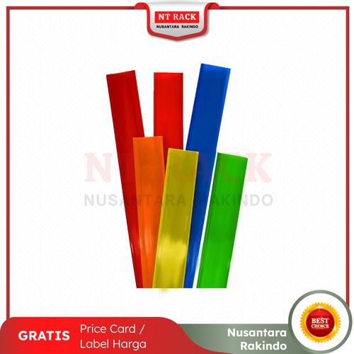Promo Price Card Price Rail Mika Label Harga Rak Toko Minimarket - Biru ...