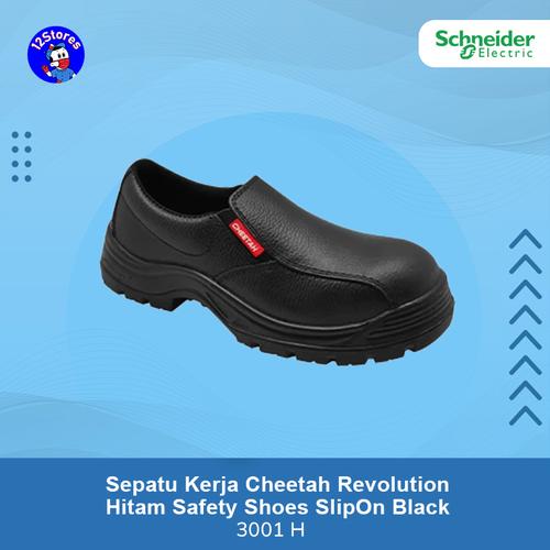 Promo Sepatu Kerja Cheetah Revolution 3001H Hitam Safety Shoes SlipOn ...