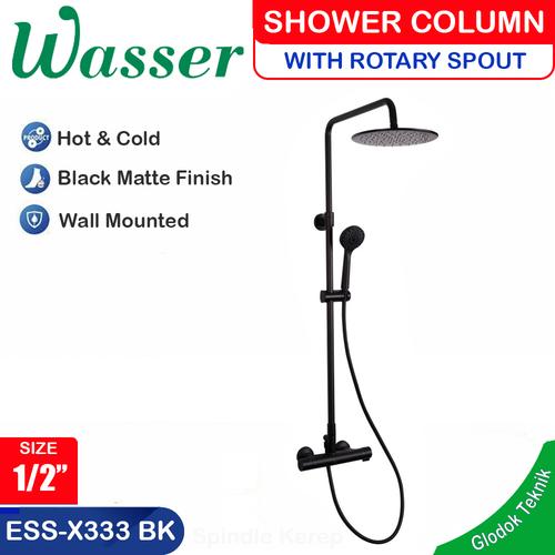 Jual WASSER WALL MOUNTED SHOWER COLUMN SYSTEM ESS X333 ESS-X333 BK ...