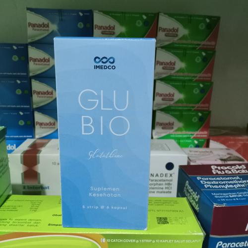 Jual GLUBIO GLUTATHIONE IMEDCO BOX ISI 30 KAPSUL ( 5 STRIP @ 6 KAPSUL ...