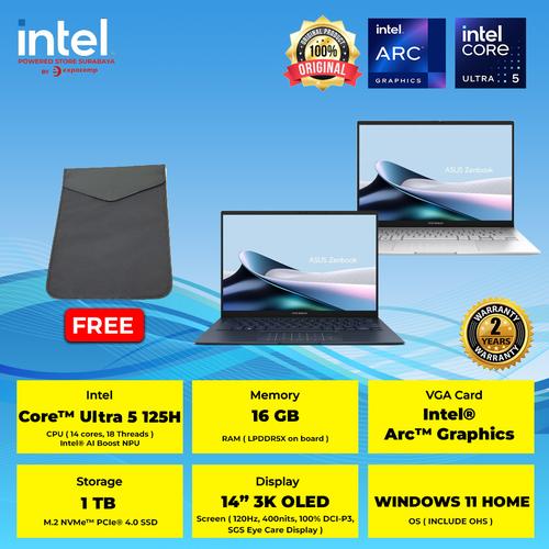 Jual ASUS ZENBOOK 14 OLED UX3405MA OLEDS511 OLEDS512 INTEL ULTRA 5 125H 16GB 1TB W11+OHS2021 ...
