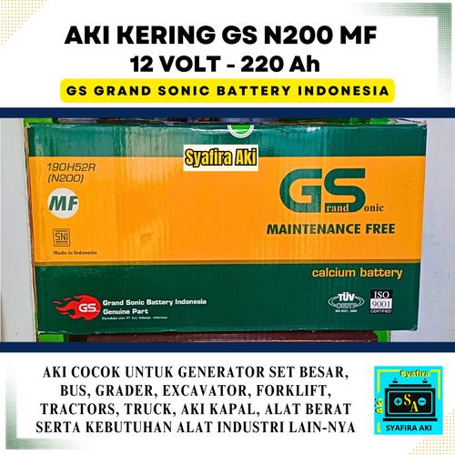 Jual Aki Accu Genset, Kapal, Industri, Bus N200 GS 12v 200Ah Aki Kering - Jakarta Selatan ...